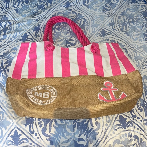 Bags | Hot Pink Miami Beach Beach Bag | Poshmark